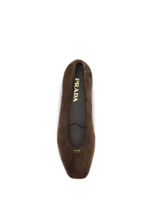 Prada Crochet Ballerinas With Buckle Detail