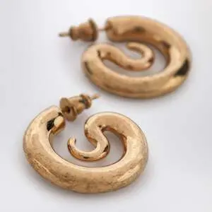 PANCONESI Serpent Hoops Extra Small Earrings In Gold Tone - Silver