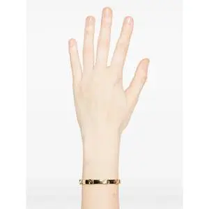 Fendi Tone Logo Detail Open Cuff Bracelet