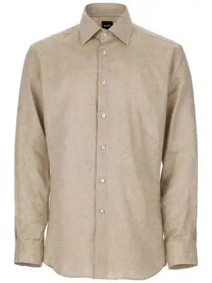 BOSS Camicia In Lino - Cream