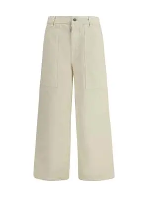 Moncler Cotton Canvas Trousers - Multicolor