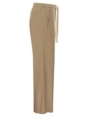 Max Mara Cotton Drawstring Trousers - Multicolor