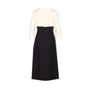 Valentino Garavani Midi Crepe Couture Dress With Bow Detail And Cut-out