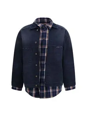 Balenciaga Patched Shirt Jacket - Blue