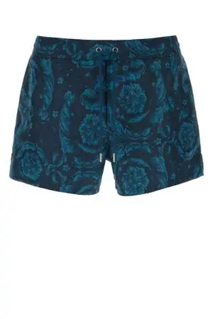 Versace Versace Printed Polyester Swimming Shorts Multicolor