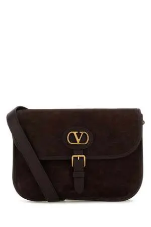 Valentino Garavani Suede Antibes Crossbody Bag - Brown