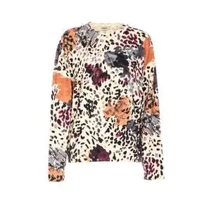 Fendi Fendi Multicolor Effect Graphic Print Long-Sleeve Crew Neck Sweater Multicolor