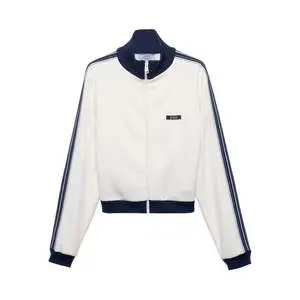 PRADA PRADA Performance Track Jacket With Leather Elbow Patches