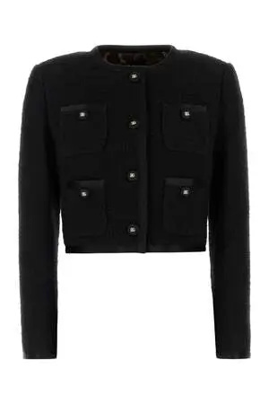 Dolce & Gabbana Bouclé Blazer - Black
