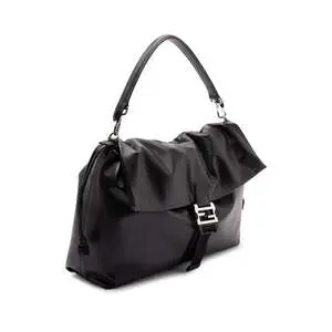 Fendi Calf Leather Shoulder Bag - Black