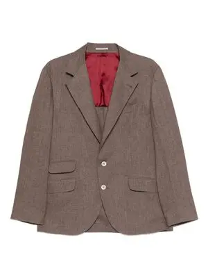Brunello Cucinelli Linen Single-breasted Jacket - Multicolor