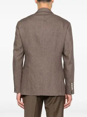Brunello Cucinelli Linen Single-breasted Jacket - Multicolor