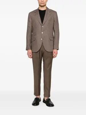 Brunello Cucinelli Linen Single-breasted Jacket - Multicolor
