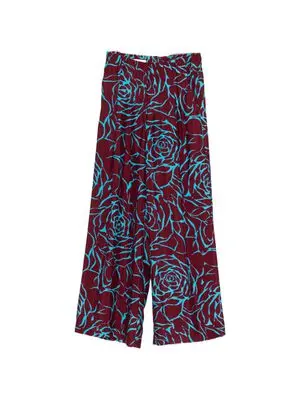 Dries Van Noten Pila Wide-leg Floral Print Trousers - Multicolor