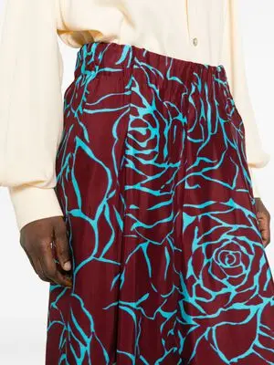 Dries Van Noten Pila Wide-leg Floral Print Trousers - Multicolor