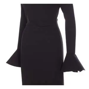 Solace London Anica Maxi Dress With Flared Sleeves - Black