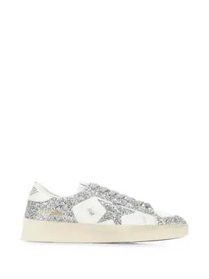 GOLDEN GOOSE Stardan Glitter Detail Leather Sneakers - Multicolor