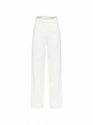 Max Mara Cotton Tailored Wide Leg Pants