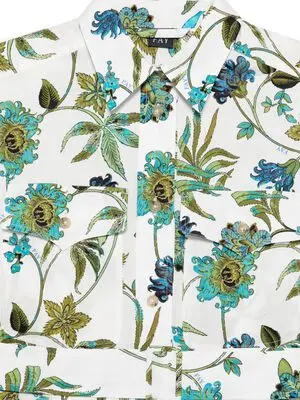 FAY Printed Cotton Chemisier Dress - Multicolor