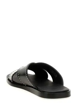 Church's Oriyah Met Leather Sandals With Micro Stud Application