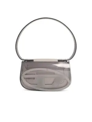 DIESEL® Iconic 1dr Shoulder Bag In Transparent Tpu - Silver
