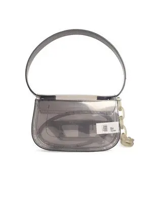 DIESEL® Iconic 1dr Shoulder Bag In Transparent Tpu - Silver