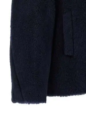 Max Mara Teddy Fabric Short Coat - Blue