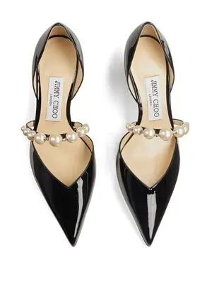 JIMMY CHOO Aurelie Leather Pumps With Faux-pearl Embellishment - Multicolor