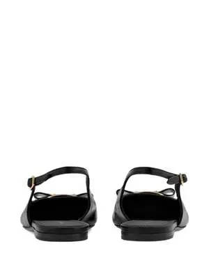 FERRAGAMO Leather Slingback Pumps - Multicolor