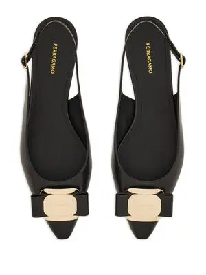 FERRAGAMO Leather Slingback Pumps - Multicolor