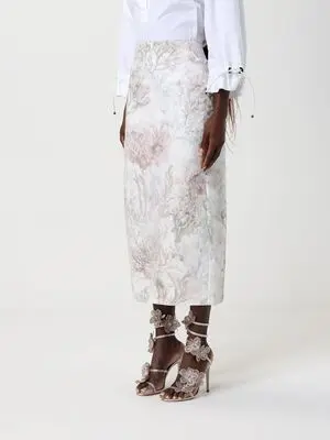 Max Mara Floral Print Midi Skirt