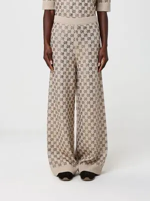 Gucci Beige Monogram Knit Pants
