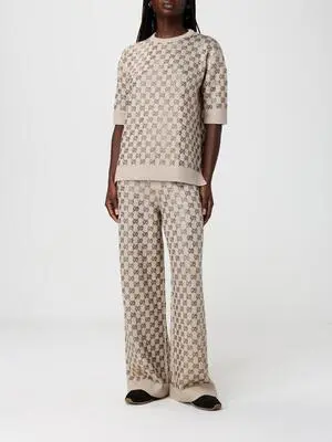 Gucci Beige Monogram Knit Pants