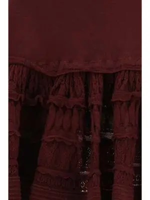 Alaïa Wool Crinoline Ruffle Mini Skirt
