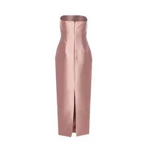 Solace London Renee Midaxi Dress With Scarf - Pink