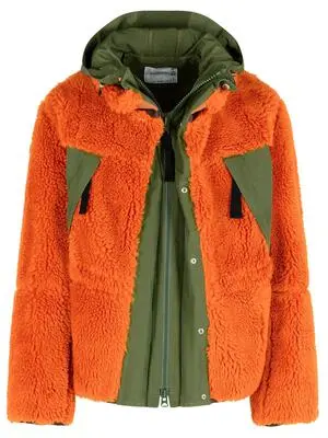 Sacai Sherling Wool Blend Jacket - Orange