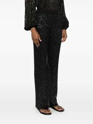Missoni Black Sequin Embellished Flared Leg Trousers