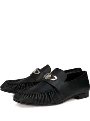 CHRISTIAN LOUBOUTIN Black Leather Loafers