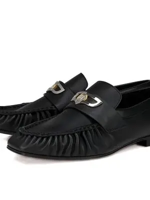 CHRISTIAN LOUBOUTIN Black Leather Loafers