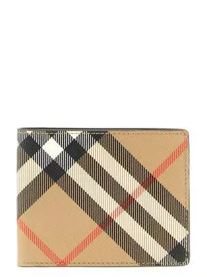 Burberry Check Wallet - Cream