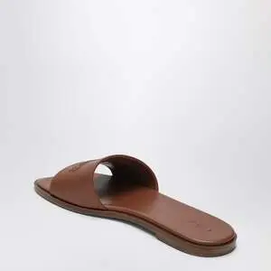 Chloé Leather Mules With Embroidered Logo