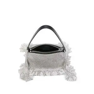 Alexander Wang Crystal Mesh Top Handle Bag With Adjustable Shoulder Strap