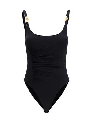 Versace Medusa ’95 Gathered One-piece Swimsuit - Black