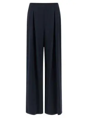 Max Mara Mxppalude Silk Trousers - Blue