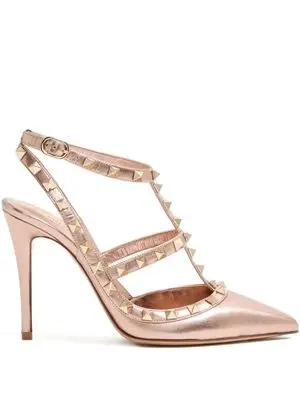 Valentino Garavani Rockstud Laminated Nappa Leather Pumps - Multicolor