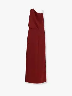 Max Mara Asymmetrical Jewel Detail Maxi Dress - Multicolor