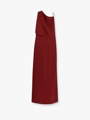 Max Mara MAX MARA Asymmetrical Jewel Detail Maxi Dress Multicolor