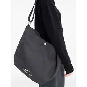 A.p.c. Recycled Cotton Blend Messenger Bag - Black