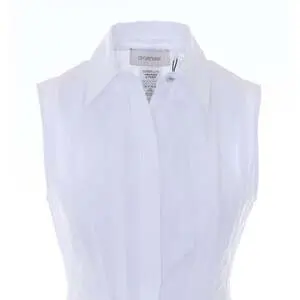 Sportmax Sleeveless Crew Neck Pleated Shirt - White