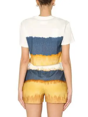 Alberta Ferretti Cropped Printed T-shirt - Yellow